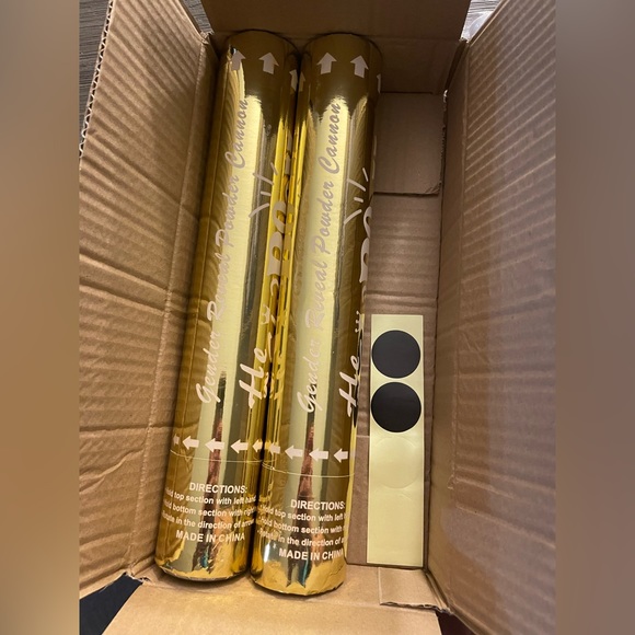 Party Supplies | Two Pink Gender Reveal Cannons And Four Pink Confetti ...